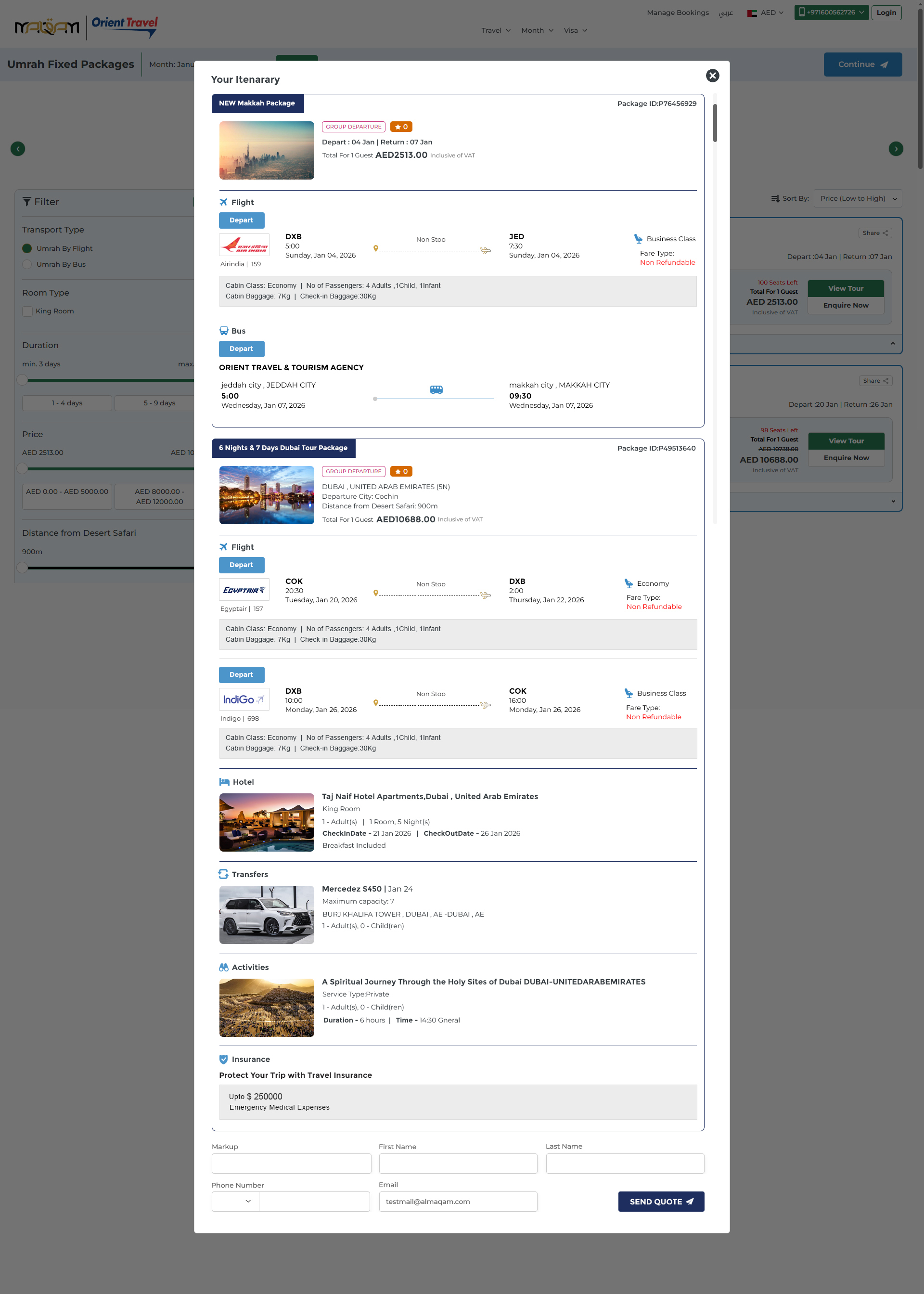 Bug #25318: Fixed package | send quote related issues - Almaqam-Final Phase-Web - Redmine